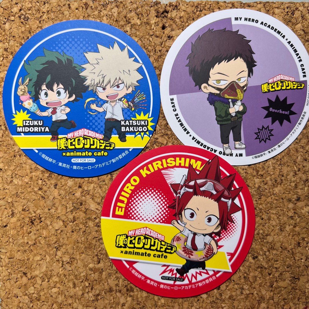 My Hero Academia x Animate Cafe Coaster 9cm - Php 75 each, Hobbies ...