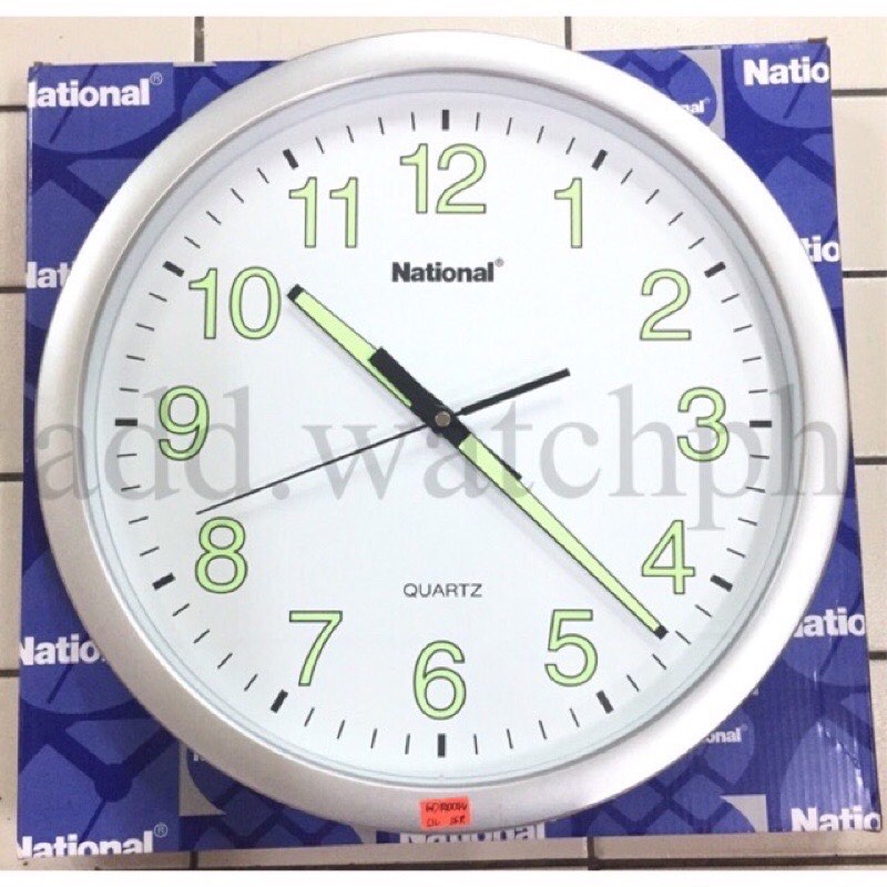 National 14” Wall Clock (Silver/Gold/Blue/Red/Black), Furniture & Home ...