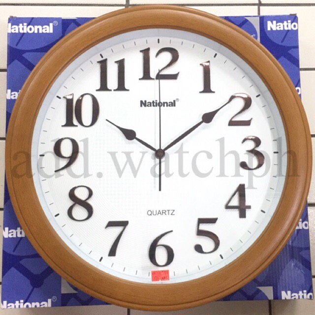 National 15” Wall Clock (Brown), Furniture & Home Living, Home Decor ...