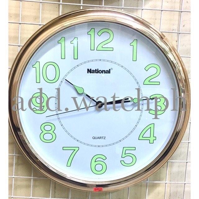 National 17” Wall Clock (Gold/Royal Blue), Furniture & Home Living ...