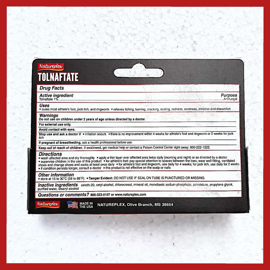 Natureplex TOLNAFTATE (Antifungal Cream), 28 grams, Health & Nutrition ...