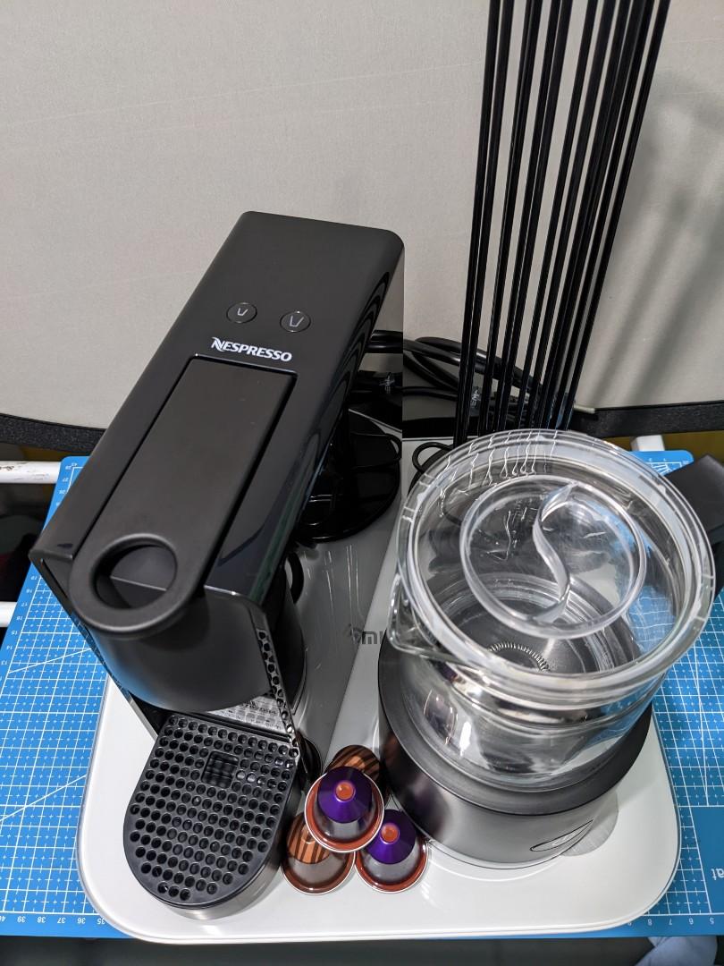Nespresso Essenza Mini Coffee Maker, milk heater, and capsule holder ...