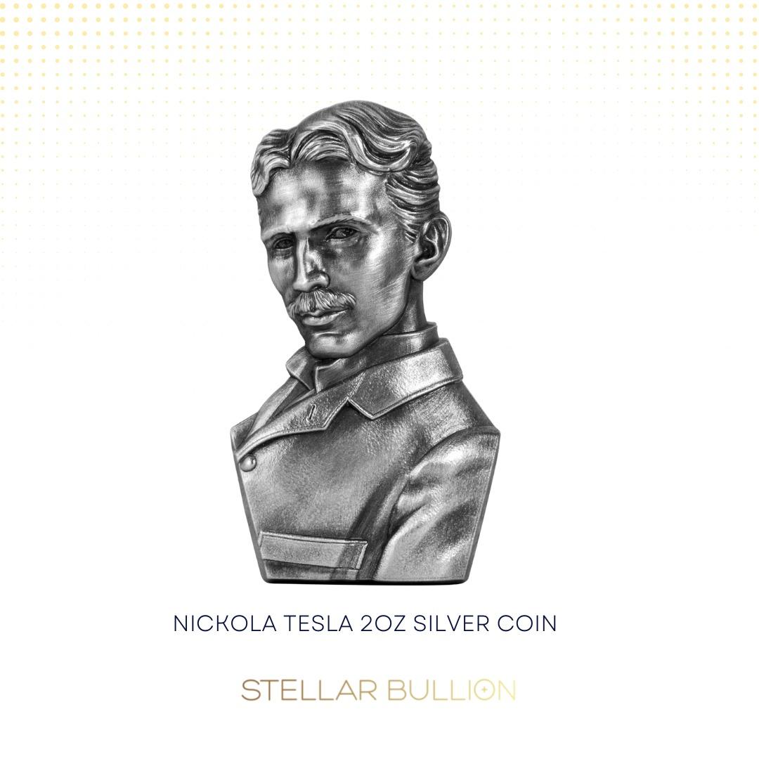 NIKOLA TESLA 2 OZ SILVER COIN, Hobbies & Toys, Memorabilia ...