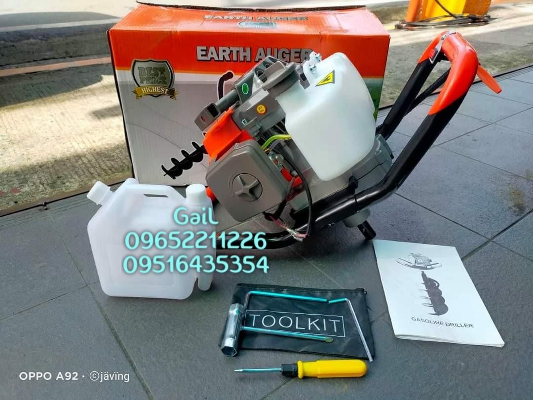 Nittoo Gasoline Earth Auger Drilling Machine w/ Free 3 blades, Commercial & Industrial ...