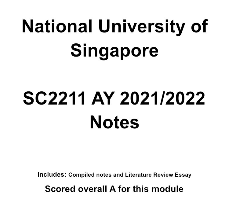 NUS SC2211 Medical Sociology, Hobbies & Toys, Books & Magazines ...