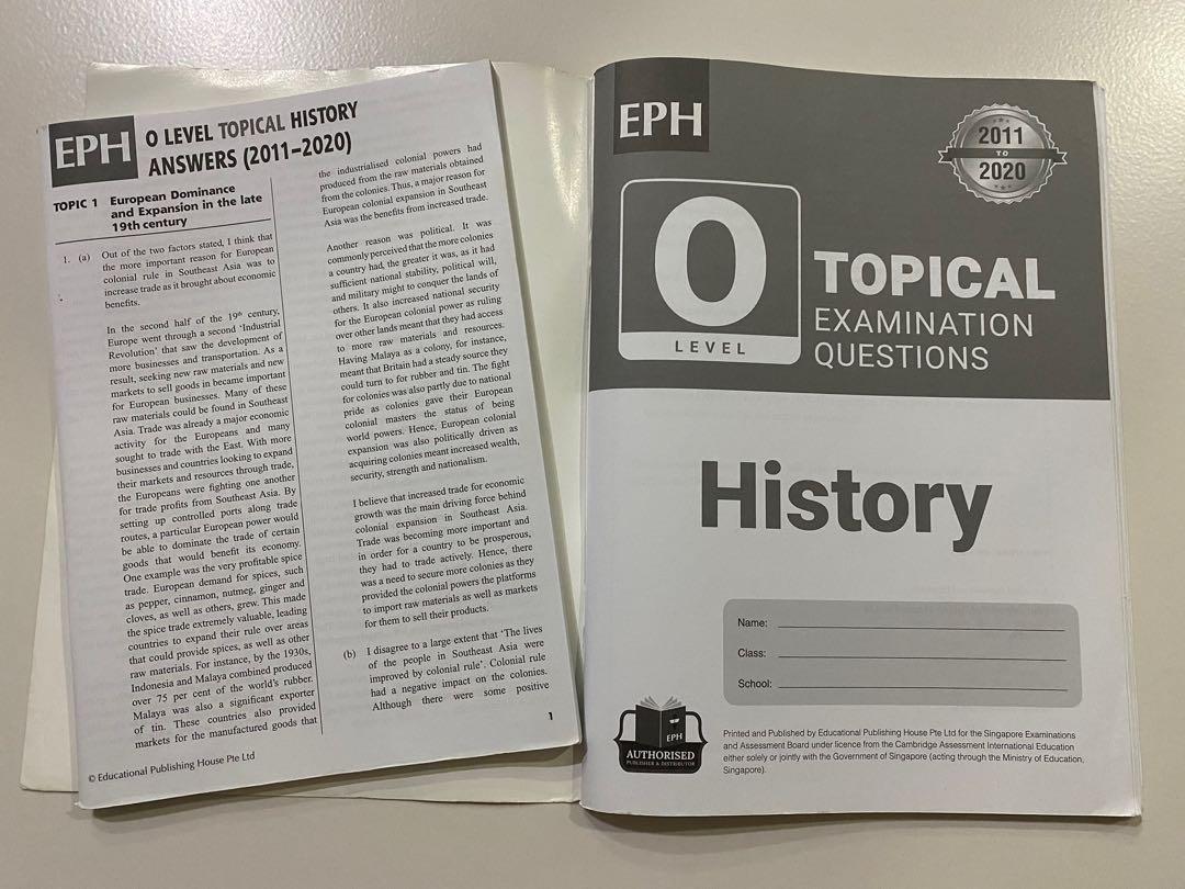 O level History & Geography Topical examination questions, Hobbies ...