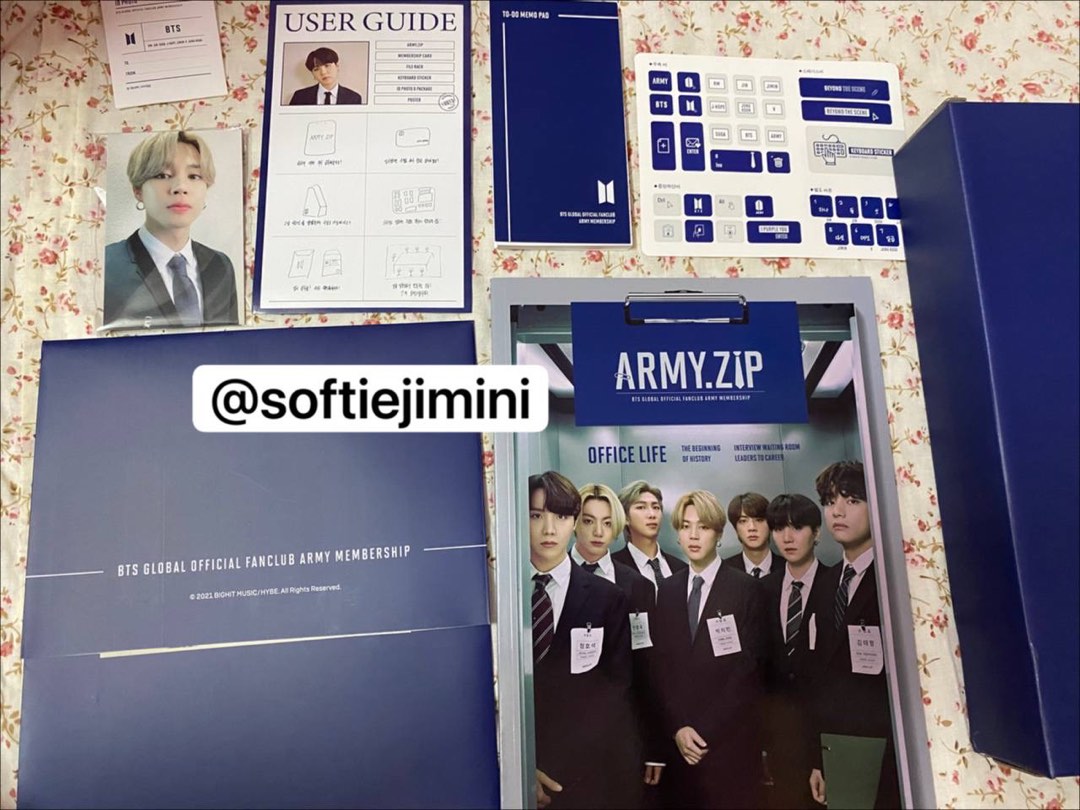 OFFICIAL BTS ARMY MEMBERSHIP KIT (2021) WITHOUT CARD, Hobbies & Toys ...