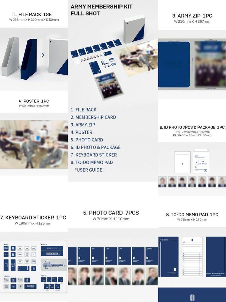 OFFICIAL BTS ARMY MEMBERSHIP KIT (2021) WITHOUT CARD, Hobbies & Toys, Collectibles & Memorabilia ...