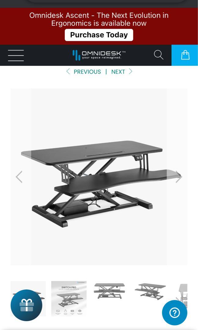 OMNIDESK Switch Pro - standing desk, Computers & Tech, Office & Business Technology on Carousell