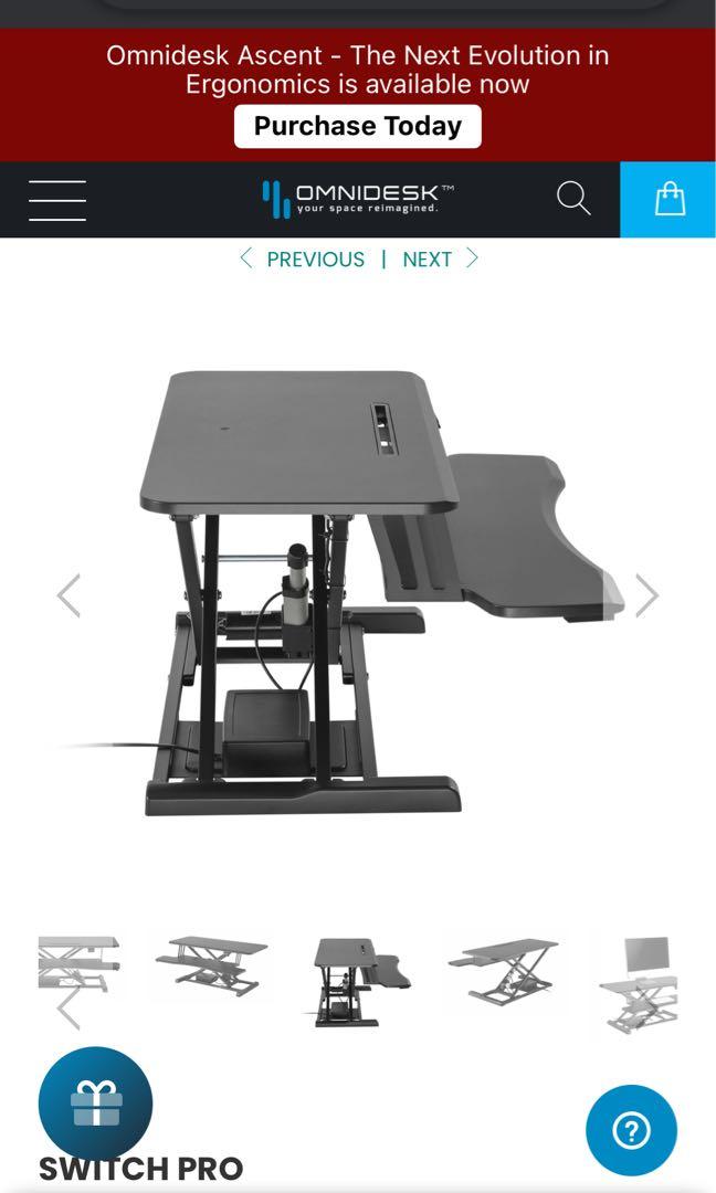 OMNIDESK Switch Pro - standing desk, Computers & Tech, Office & Business Technology on Carousell