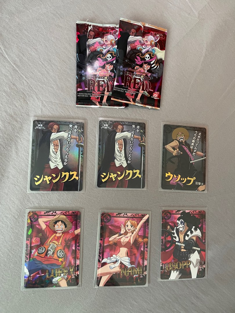 One Piece Red Film Card Collection [FRESH], Hobbies & Toys, Toys ...