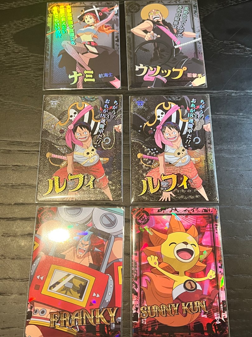 One Piece Red Film Cards, Hobbies & Toys, Toys & Games on Carousell