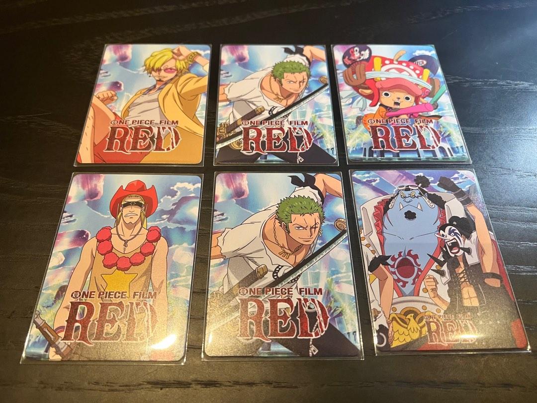 One Piece Red Film Cards, Hobbies & Toys, Toys & Games on Carousell