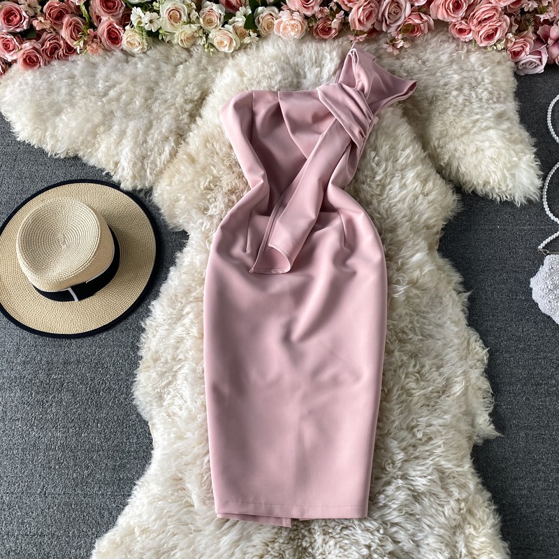 Pink Toga Ribbon Dress, Women's Fashion, Dresses & Sets, Dresses on ...