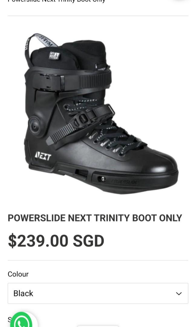 POWERSLIDE NEXT TRINITY BOOT ONLY, Sports Equipment, Sports & Games ...