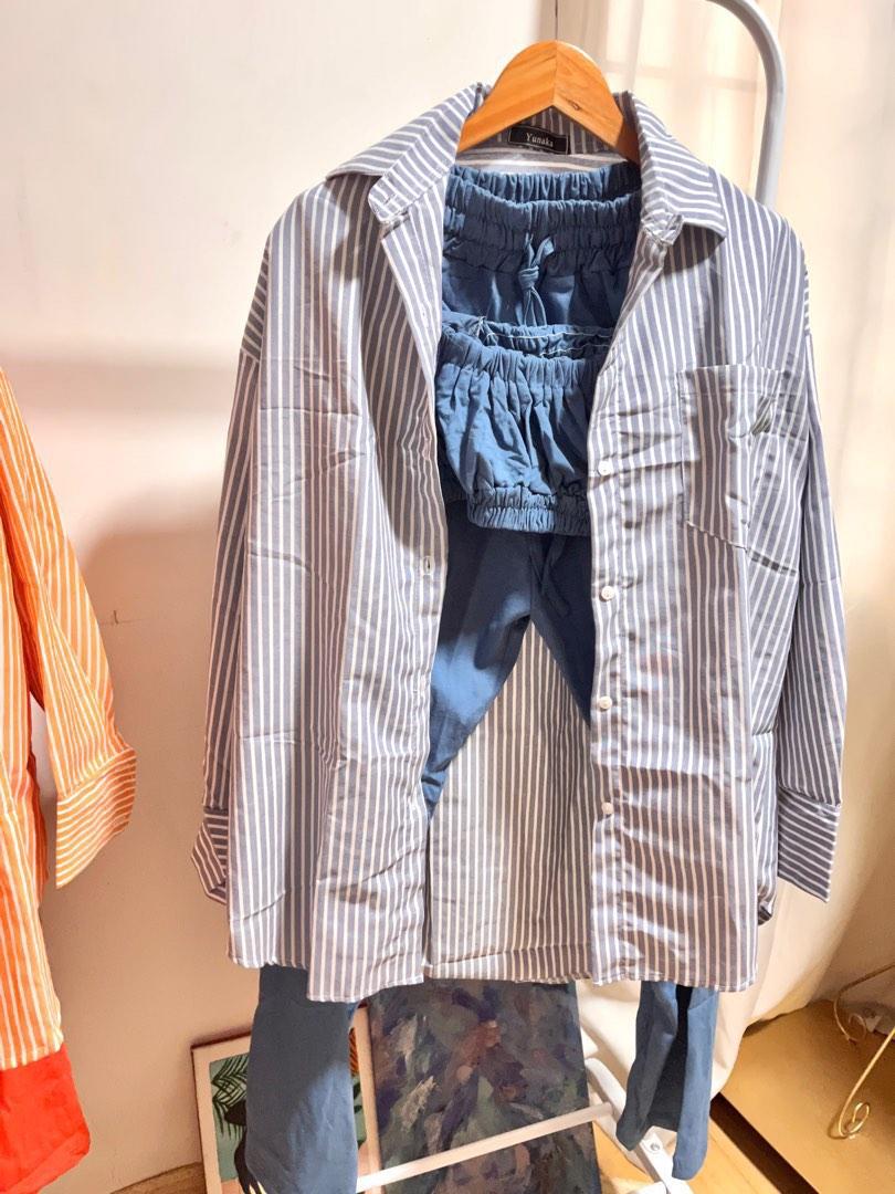 PREMIUM Bangkok BKK 3in1 YUNAKA three piece oversized stripes polo ...