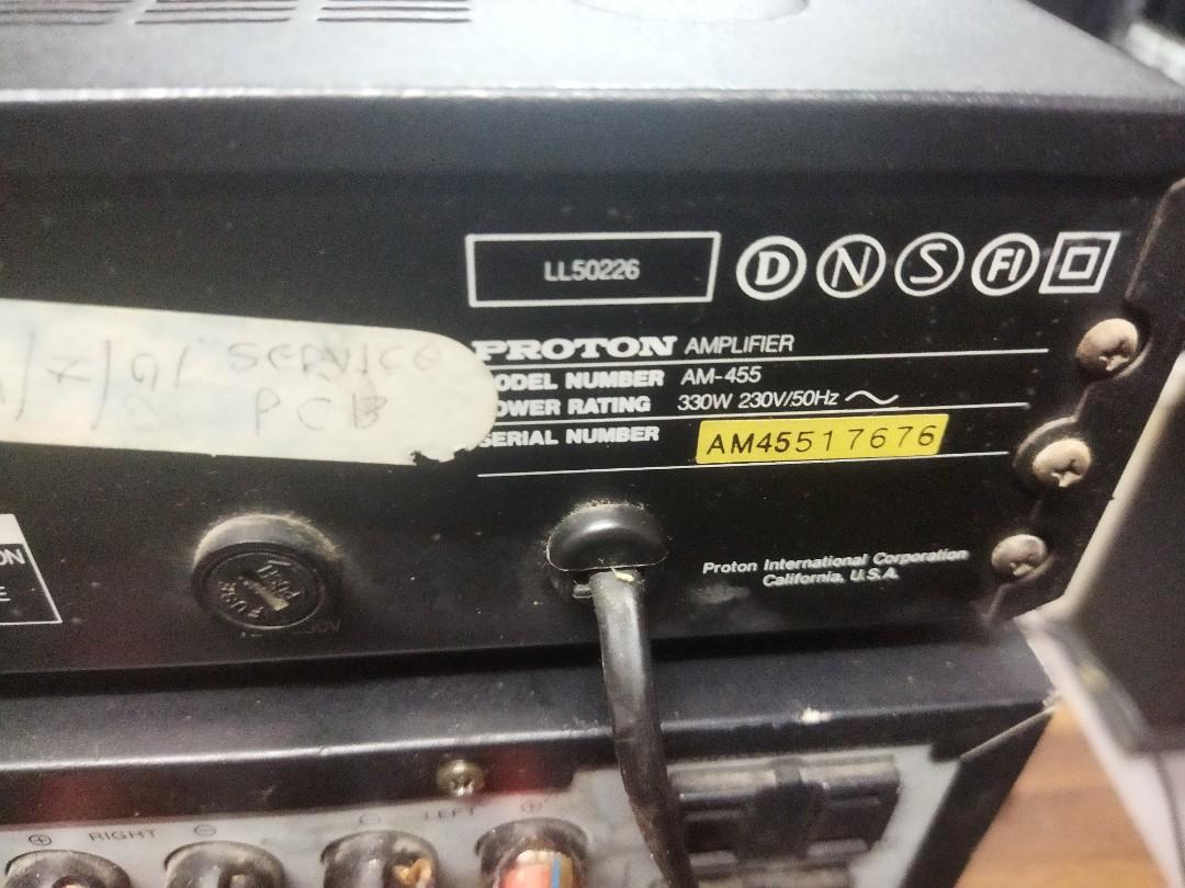 PROTON Integrated Amplifier AM-455, Audio, Soundbars, Speakers ...
