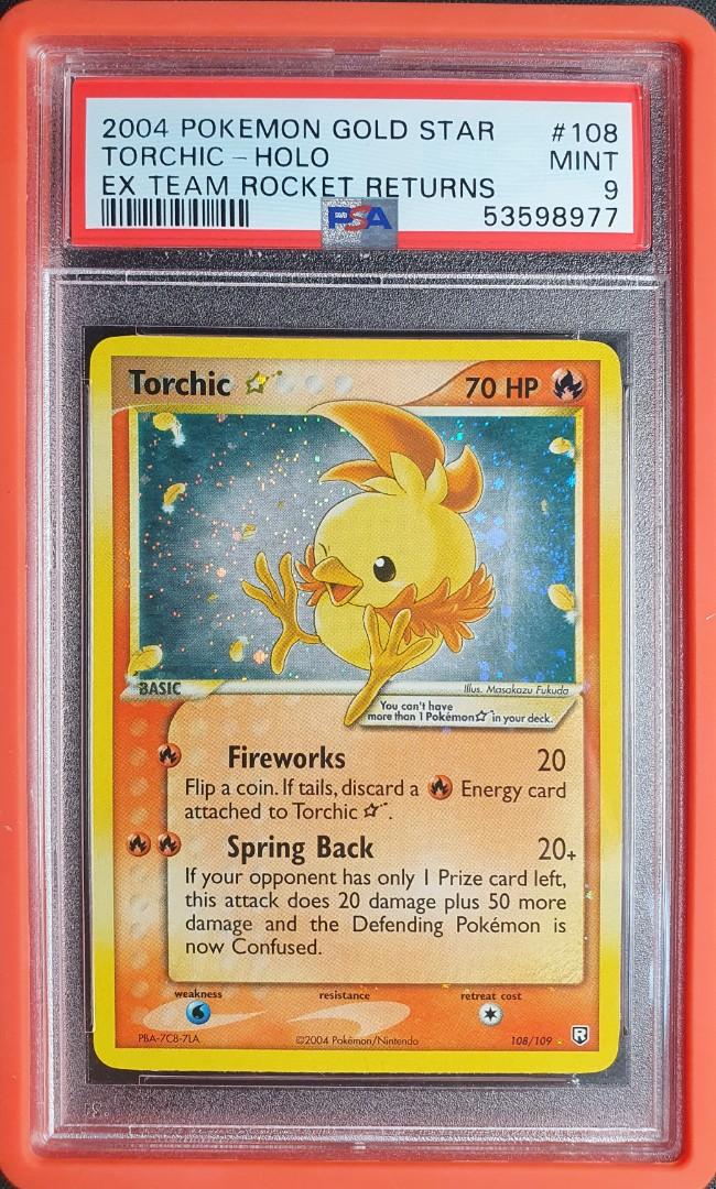 PSA 9 Gold Star Torchic, Hobbies & Toys, Toys & Games on Carousell