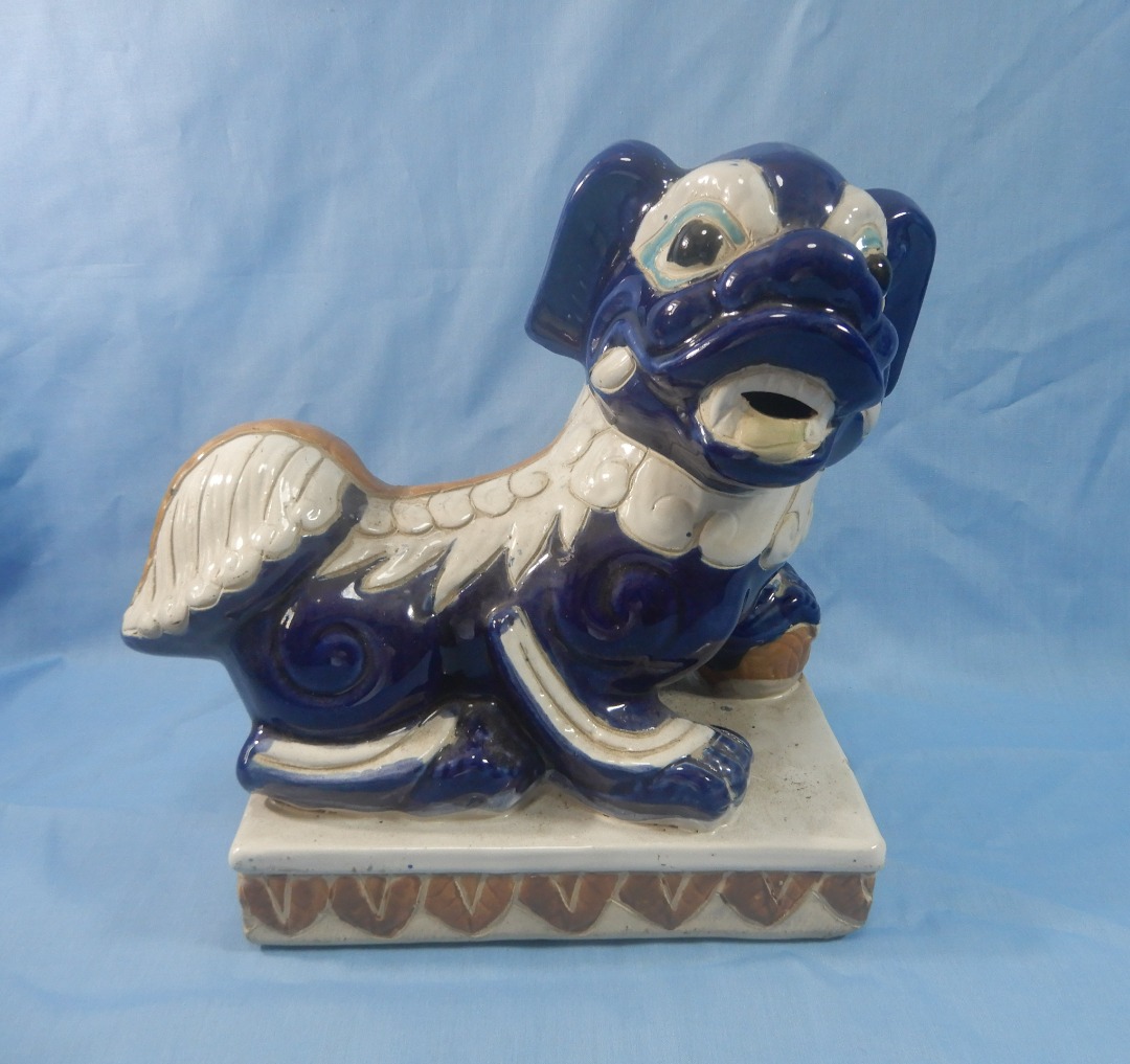 Rare Chinese antique large porcelain foo dog circa early 20th Century ...