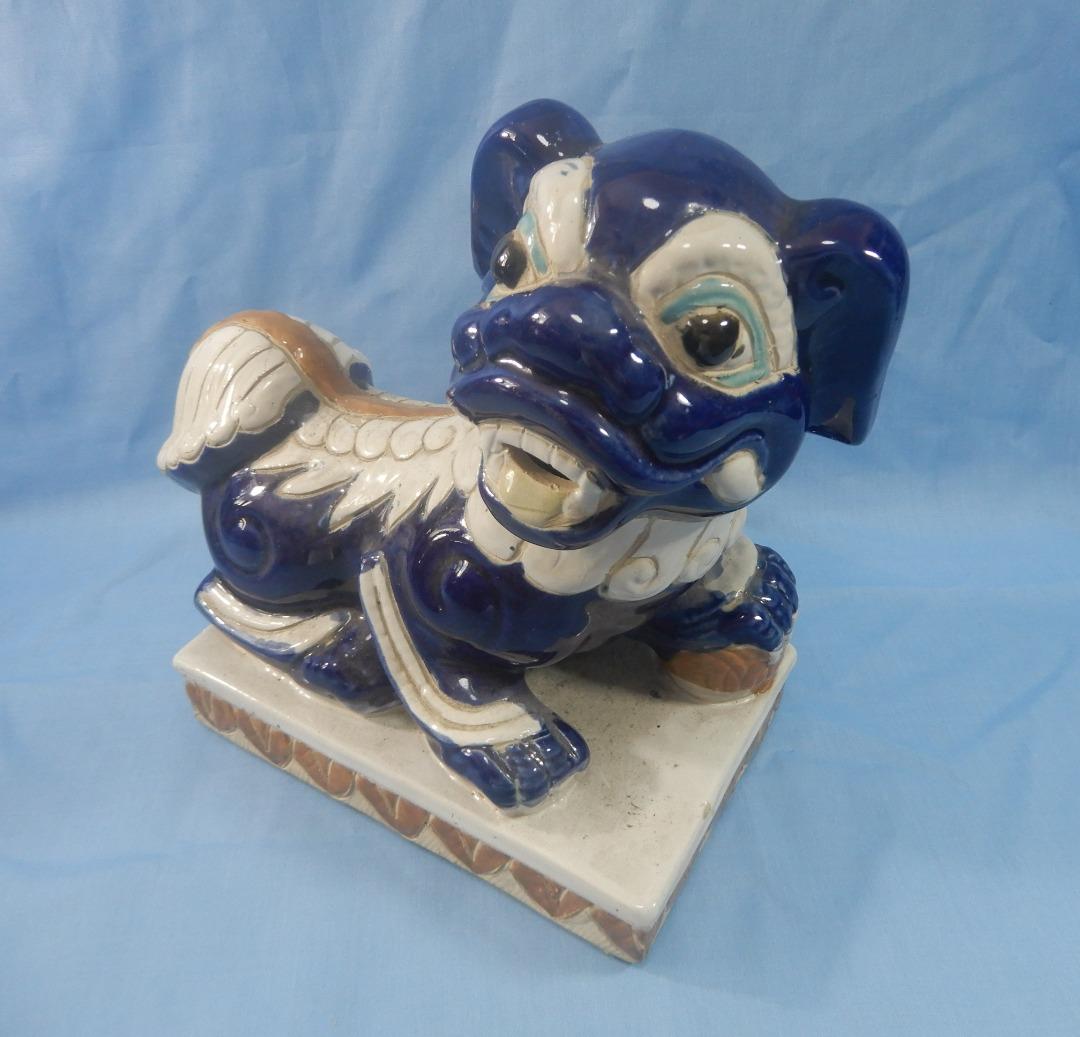 Rare Chinese antique large porcelain foo dog circa early 20th Century ...