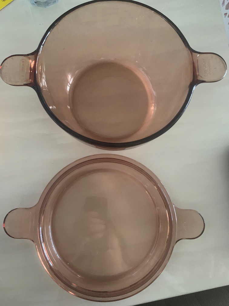 RARE Vision Pyrex Pot and Cover, Furniture & Home Living, Kitchenware ...