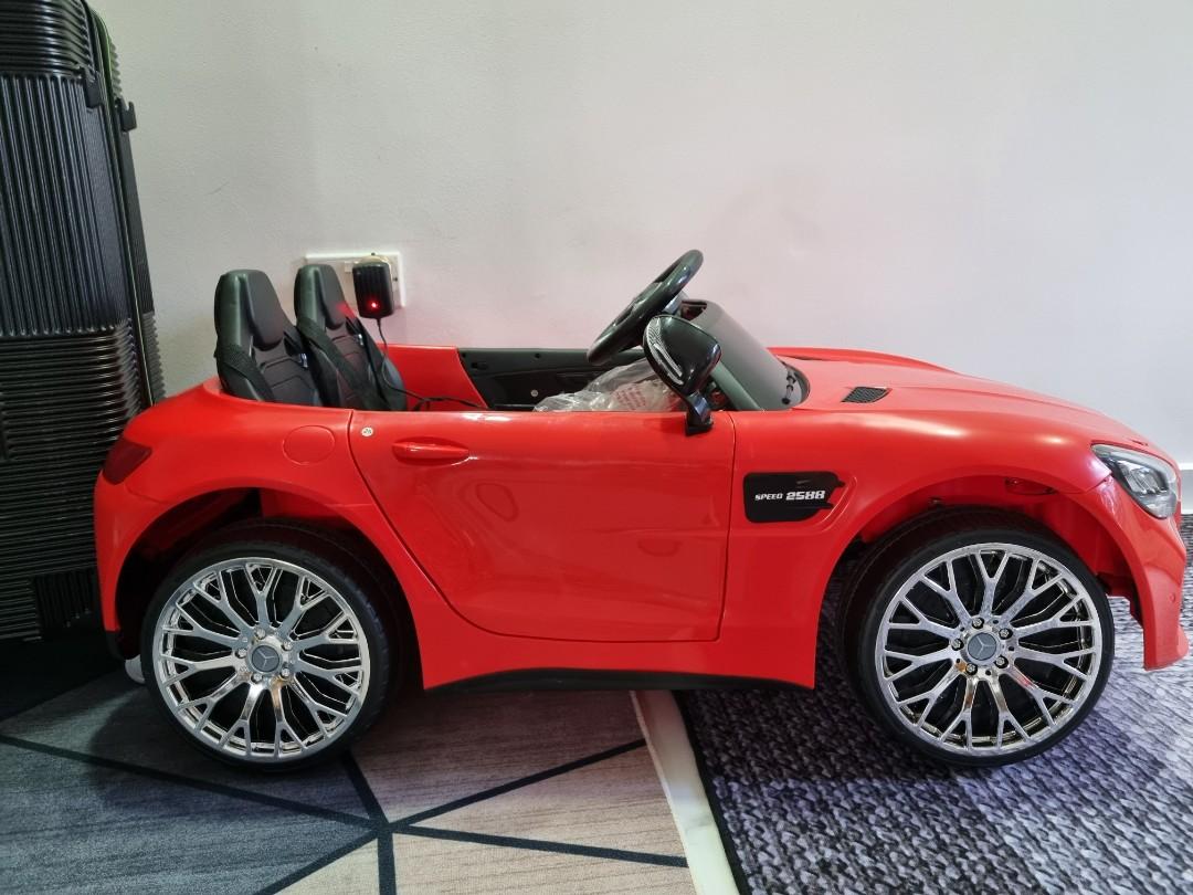 Red colour Mercedes 2 seater kids car with remote., Hobbies & Toys ...
