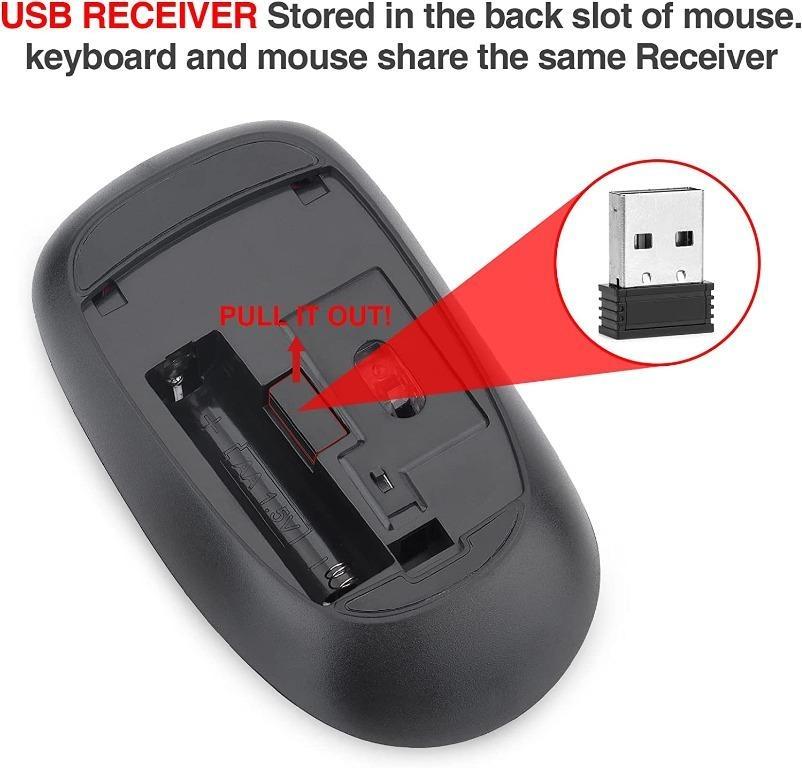 Rii Wireless keyboard and Mouse Set 2.4GHz,Quiet Office Keyboard Mouse ...