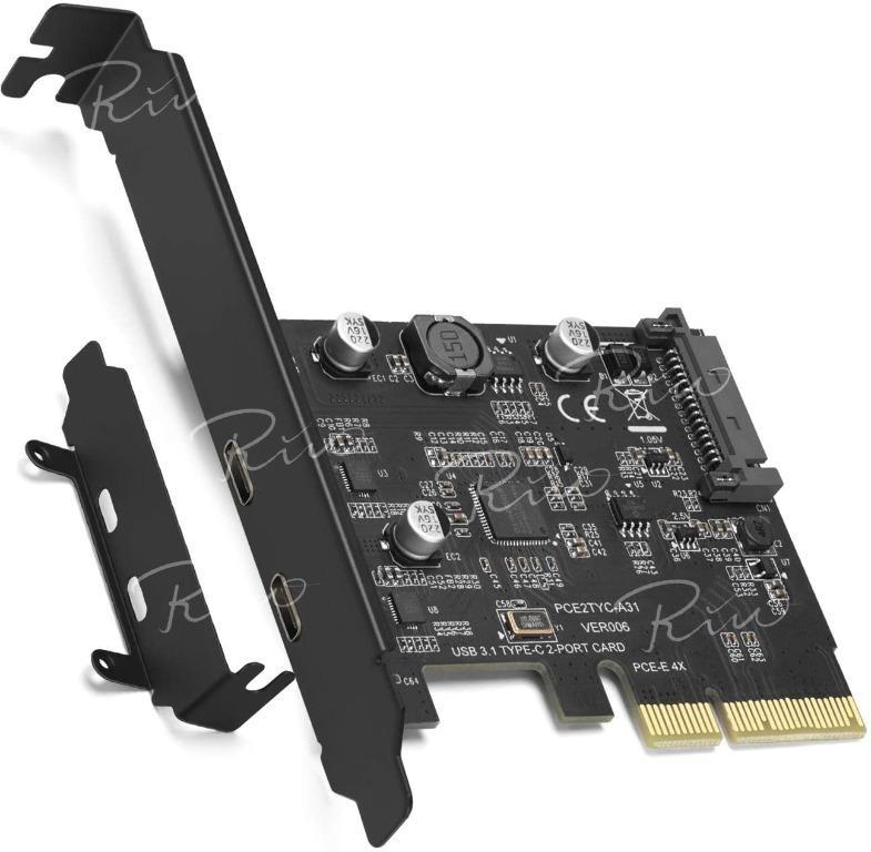 Rivo PCI-E to USB 3.1 PCI Express Card Dual Type C Ports, SuperSpeed Up ...