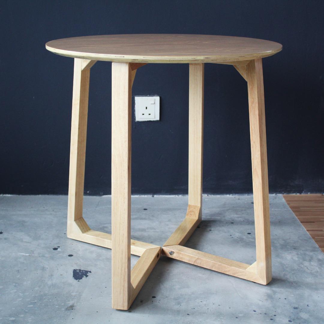 Round Wood Side Table -FRM3206, Furniture & Home Living, Furniture ...