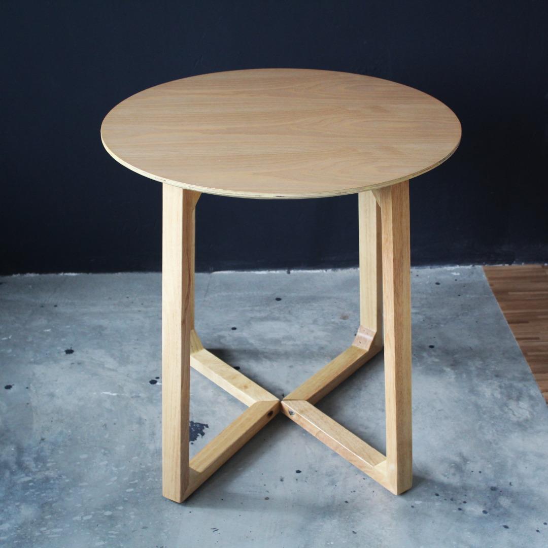 Round Wood Side Table -FRM3206, Furniture & Home Living, Furniture ...
