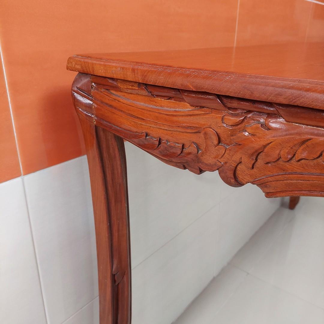 Sculpted Narra Wood Console Table, Furniture & Home Living, Furniture ...