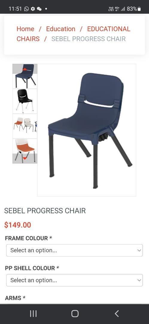 Sebel Progress Chair (Australia), Furniture & Home Living, Furniture ...