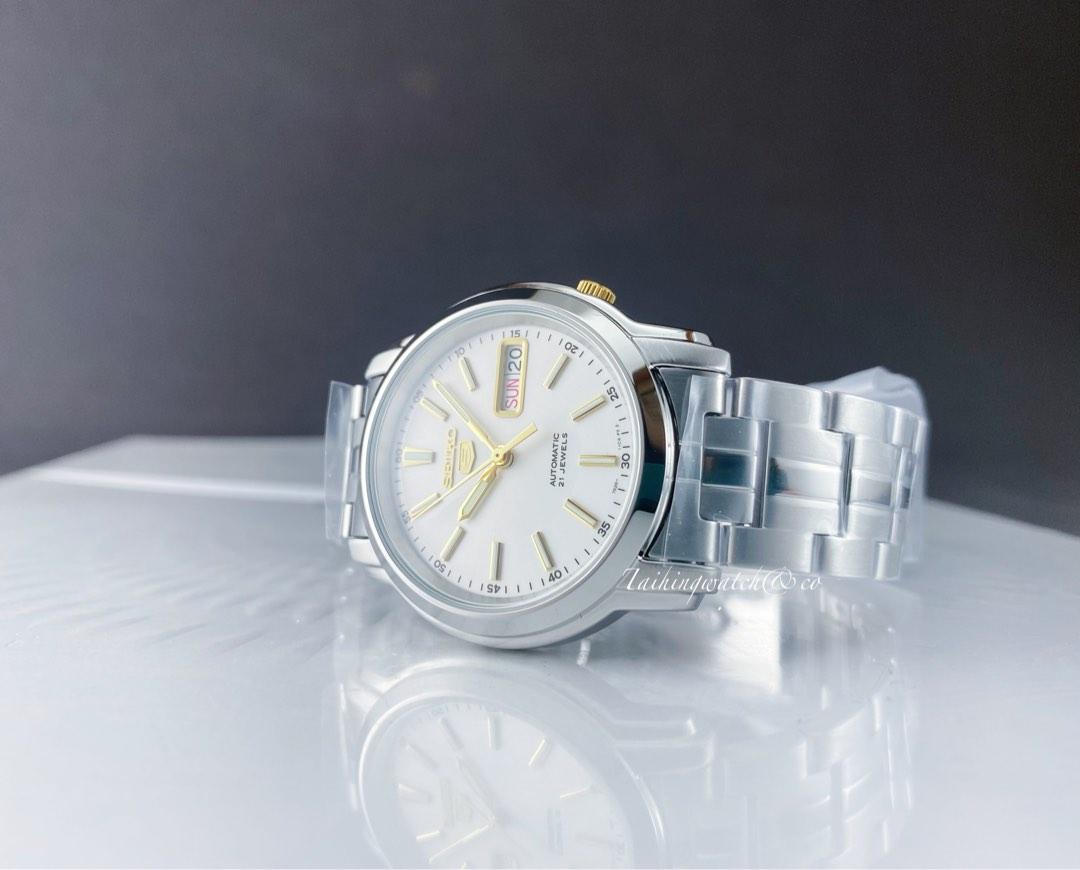 Seiko 5 automatic white dial, Men's Fashion, Watches & Accessories ...