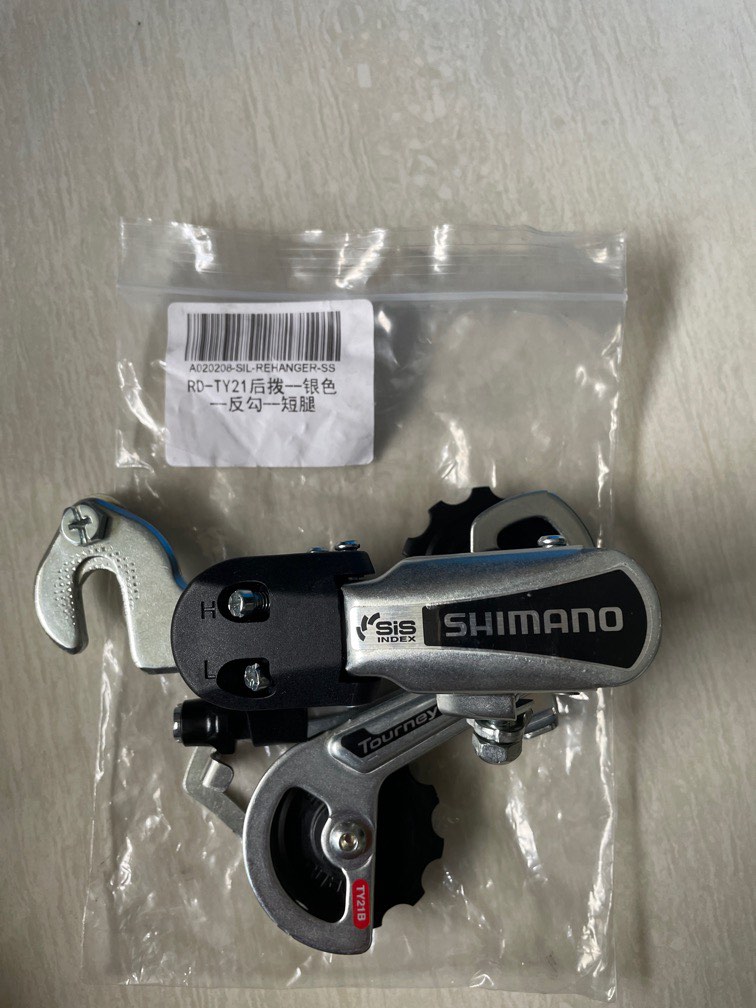 Shimano rear derailleur RD-TY21 *reverse hanger, Sports Equipment ...