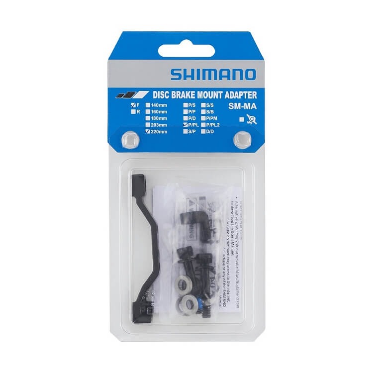 Shimano SM-MA F220P/PL Disc Brake Adapter - 203 to 220mm, Sports ...