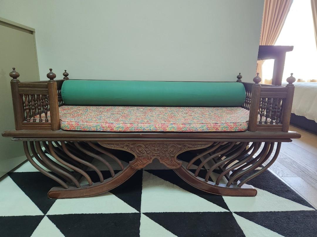 Solid Teak wood Thai Elephant day bed, Furniture & Home Living ...
