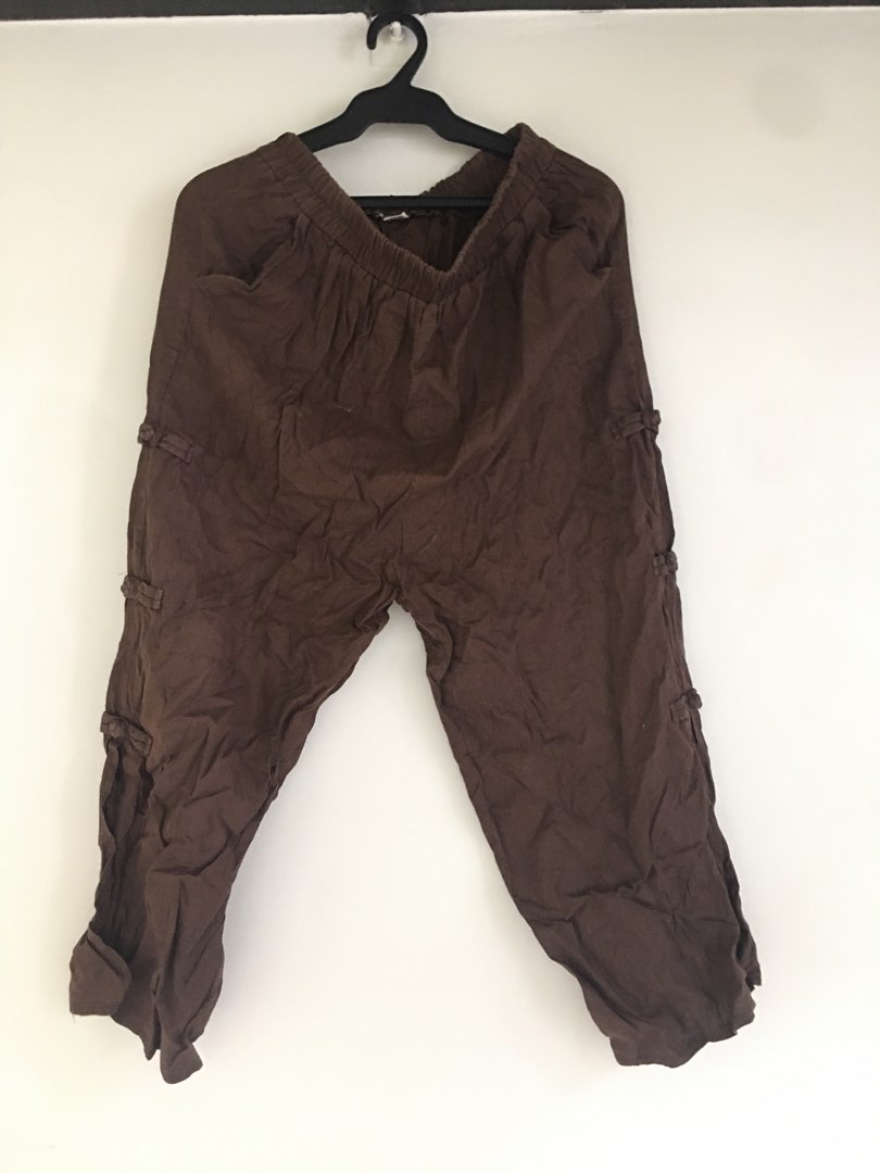 Square pants brown, Men's Fashion, Bottoms, Trousers on Carousell