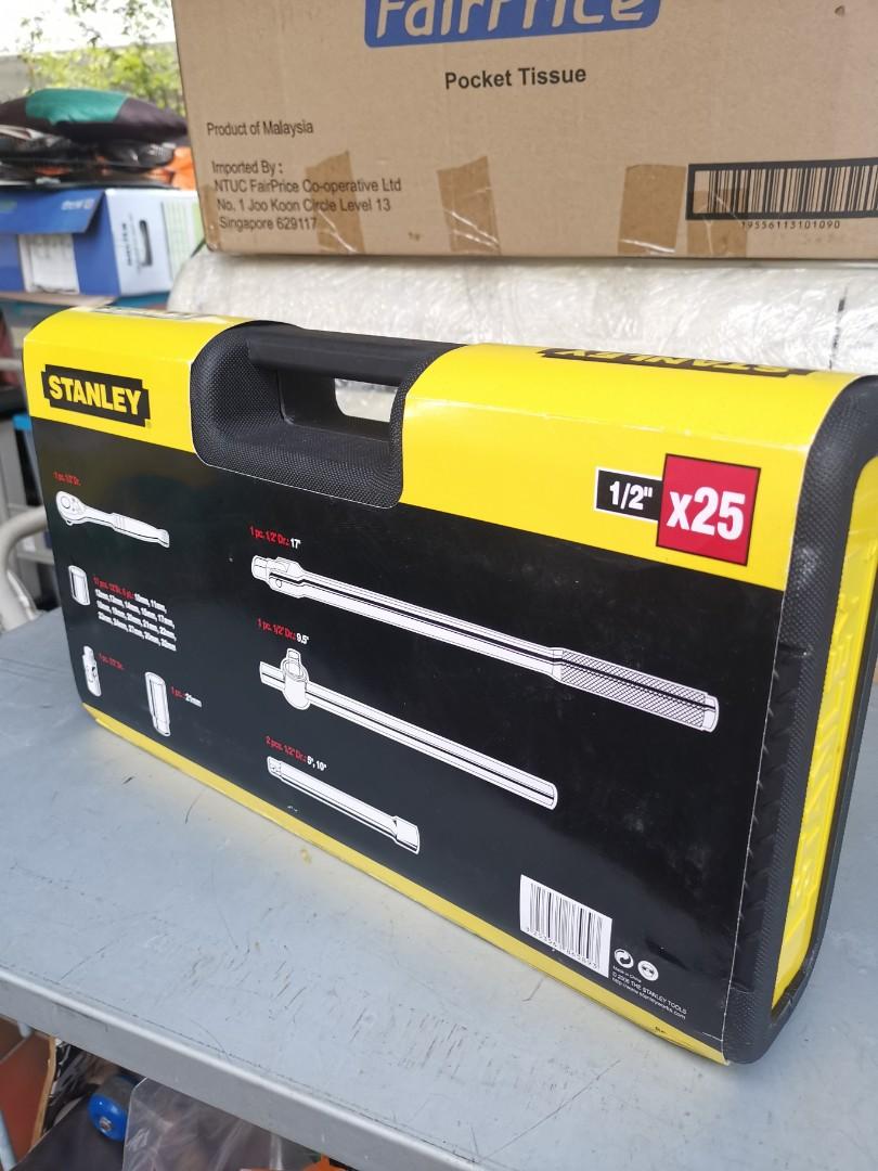 STANLEY 1/2"X25 SOCKET SET, Furniture & Home Living, Home Improvement ...