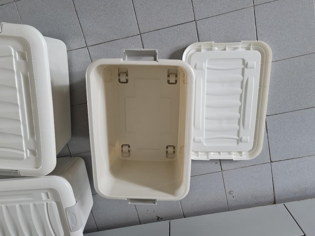 All 3 Storage box with wheels 45cm x 31cm x 25cm, Furniture & Home ...