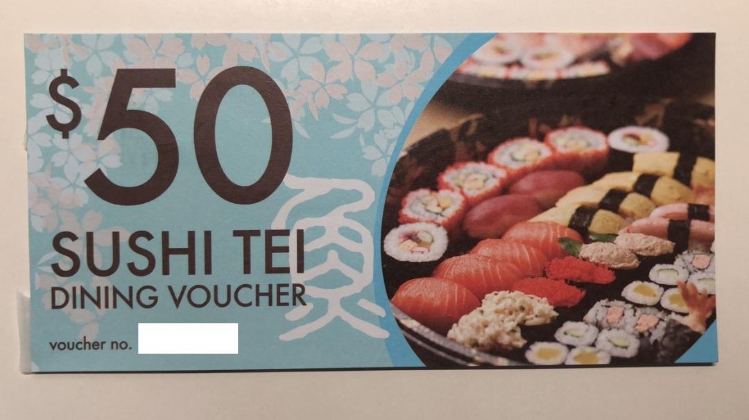 Sushi Tei voucher $50, Tickets & Vouchers, Vouchers on Carousell