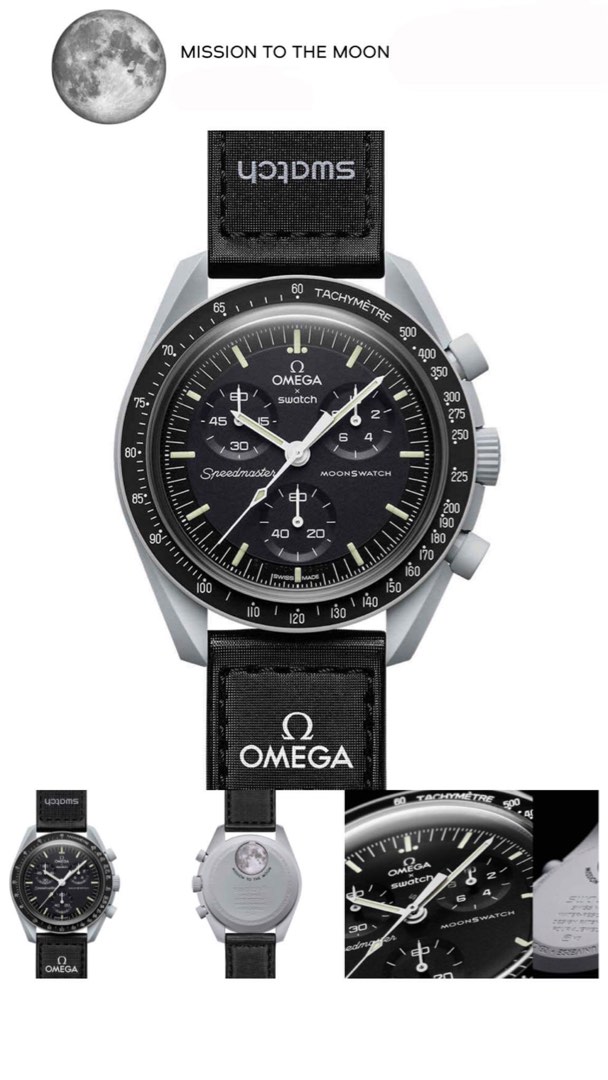 Swatch x Omega - MOON, Luxury, Watches on Carousell