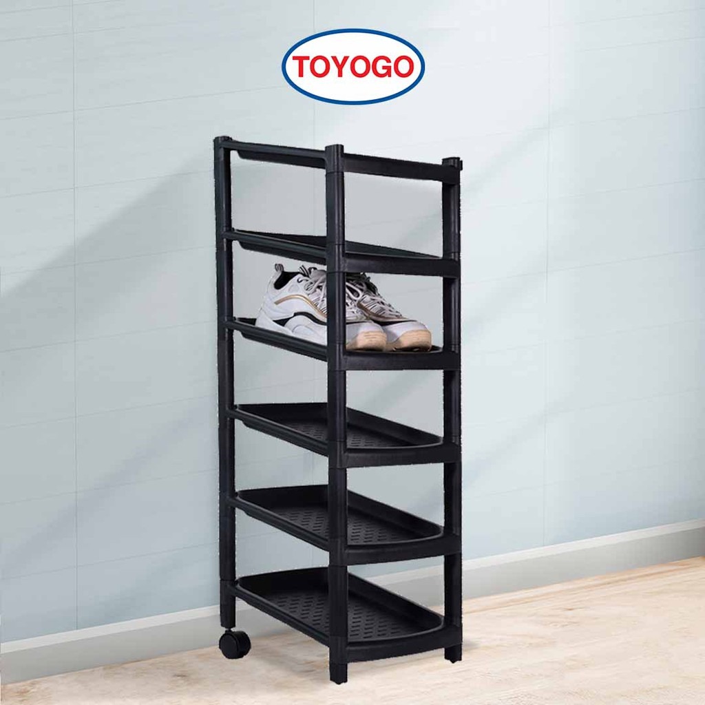 Toyogo 831-6 Shoe Rack With 2 Wheels (6 Tier), Furniture & Home Living ...