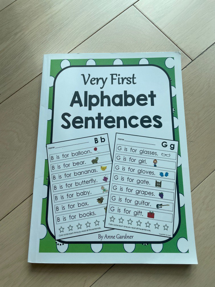 Very First Alphabet Sentences, 興趣及遊戲, 書本 & 文具, 教科書 - Carousell