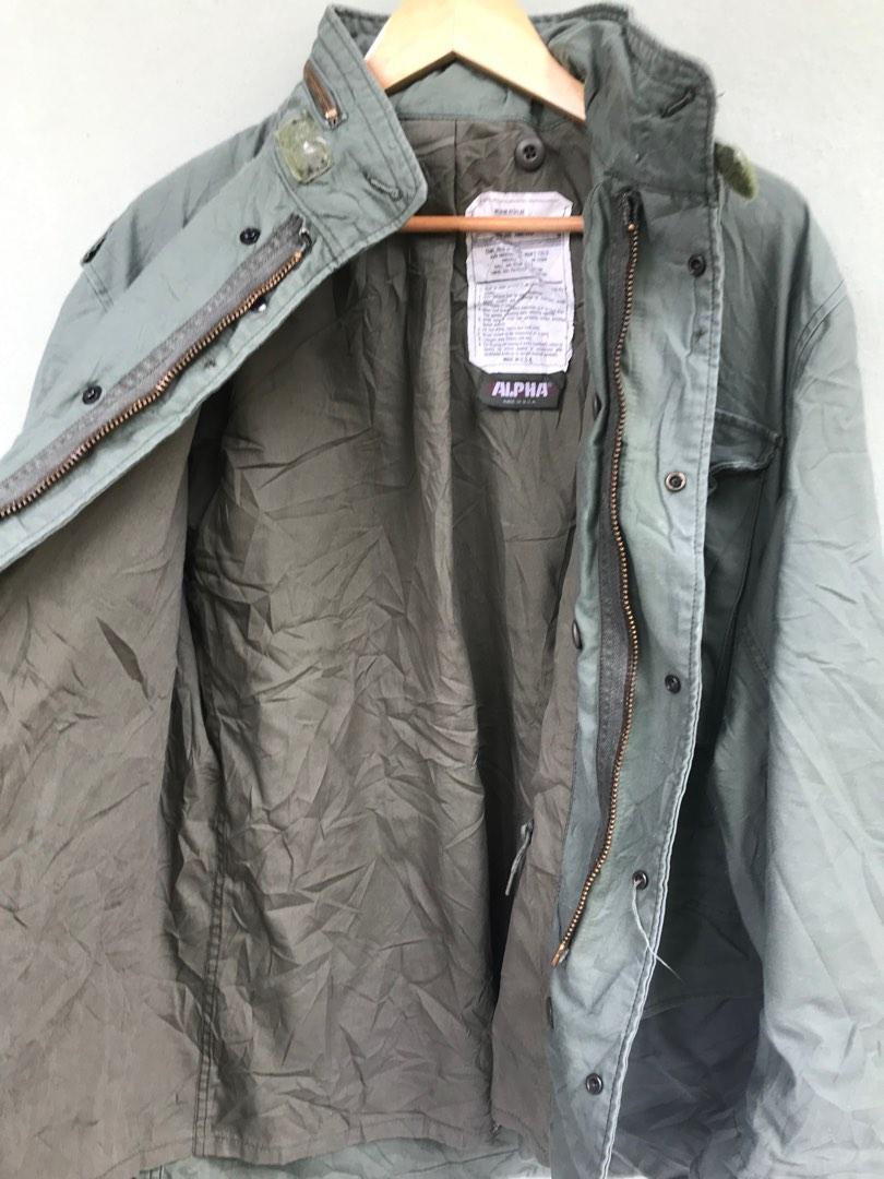 VINTAGE ALPHA M65, Men's Fashion, Tops & Sets, Hoodies on Carousell