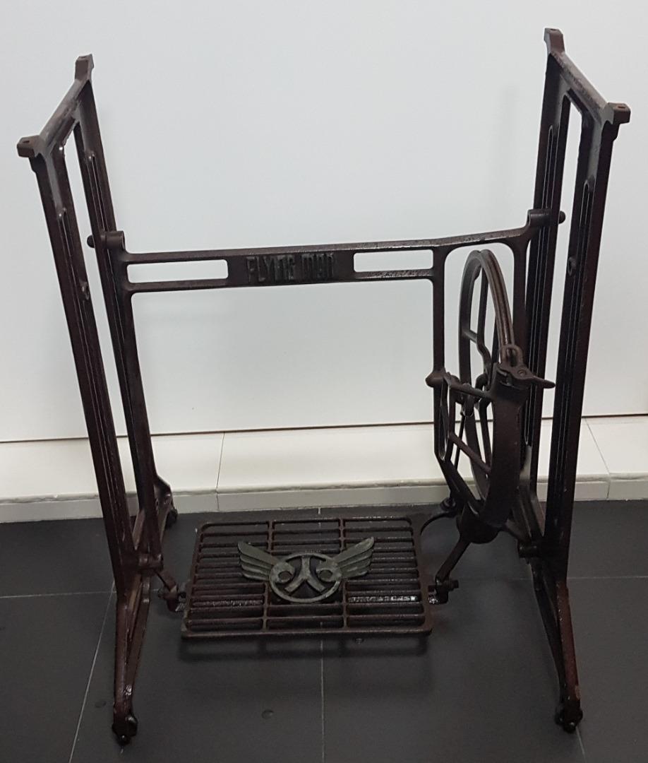 Vintage Flying Man Sewing Machine Leg, Furniture & Home Living ...