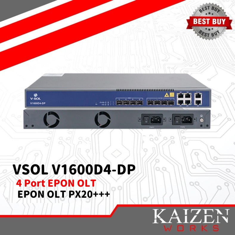 VSOL V1600D4-DP 4-Pon EPON OLT, Computers & Tech, Office & Business ...