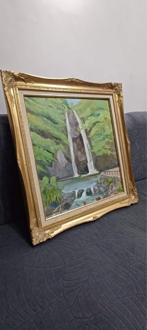 Waterfalls Oil Canvas Painting in Victorian Design Frame, Furniture ...