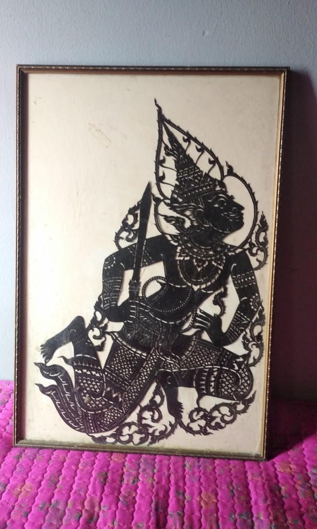 Wayang Kulit Framed Vintage, Furniture & Home Living, Home Decor, Wall ...