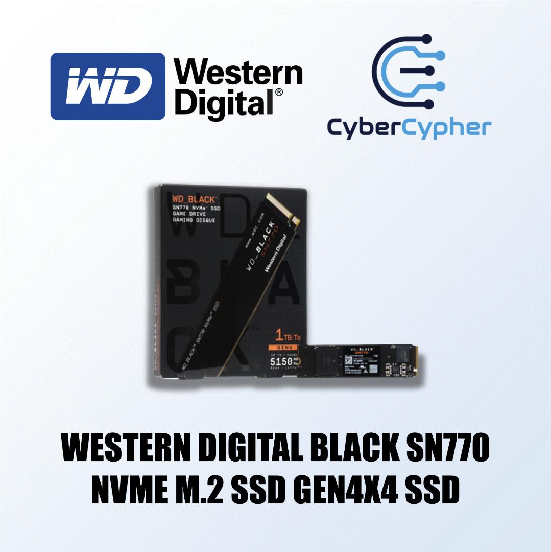 WD Western Digital Black SN770 NVMe M.2 SSD Gen4x4 SSD (500GB/1TB/2TB ...