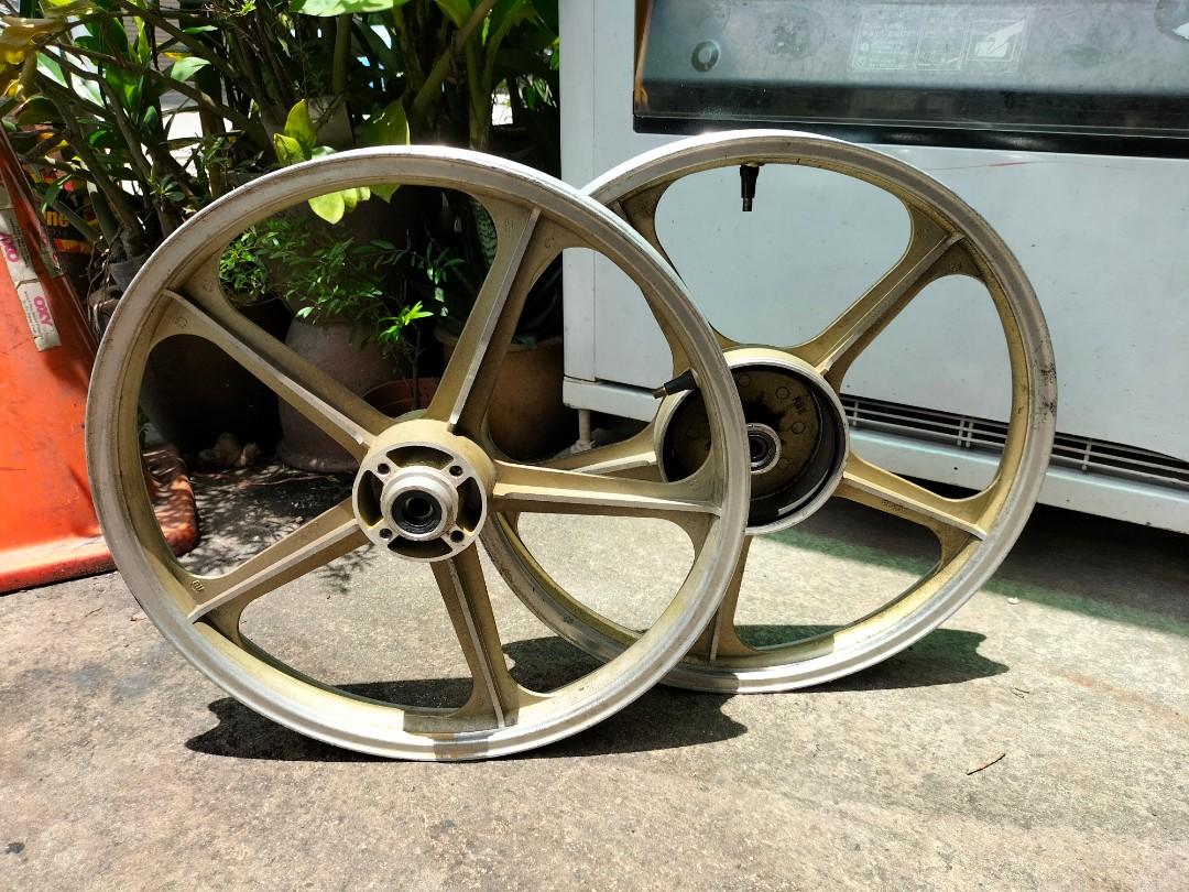 Yamaha RXZ sports rims, Motorcycles, Motorcycle Accessories on Carousell